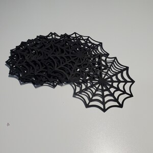 Black Cardstock Spiderwebs: Perfect for Spooky Decor, 20 Pack Die Cut ...