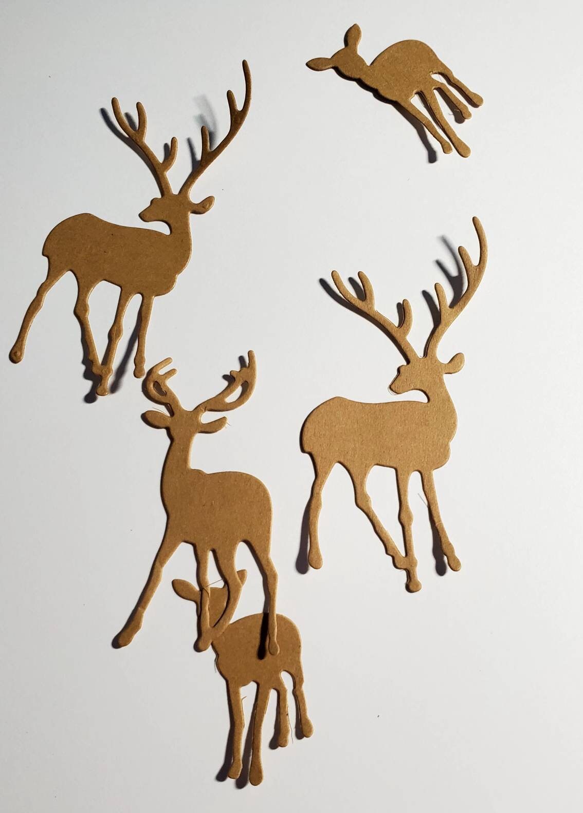 Assorted Cardstock Deer Shapes Set of 30 Festive Reindeer Cutouts for ...