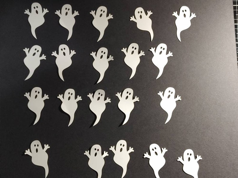 Halloween Ghost Cutouts: White Cardstock Ghosts, 20 Pack - Etsy