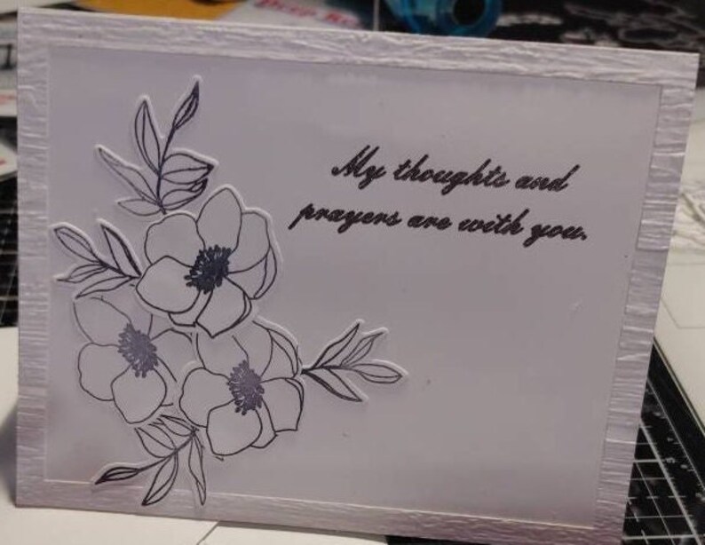 Elegant Sympathy Card Offering Comfort and Condolences in - Etsy