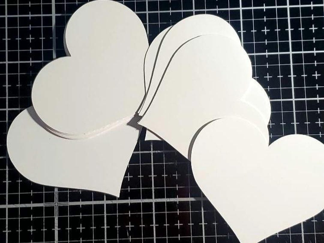 25 Pack of 3-inch Paper Heart Cut Outs, Die Cut Hearts, Heart Blanks ...