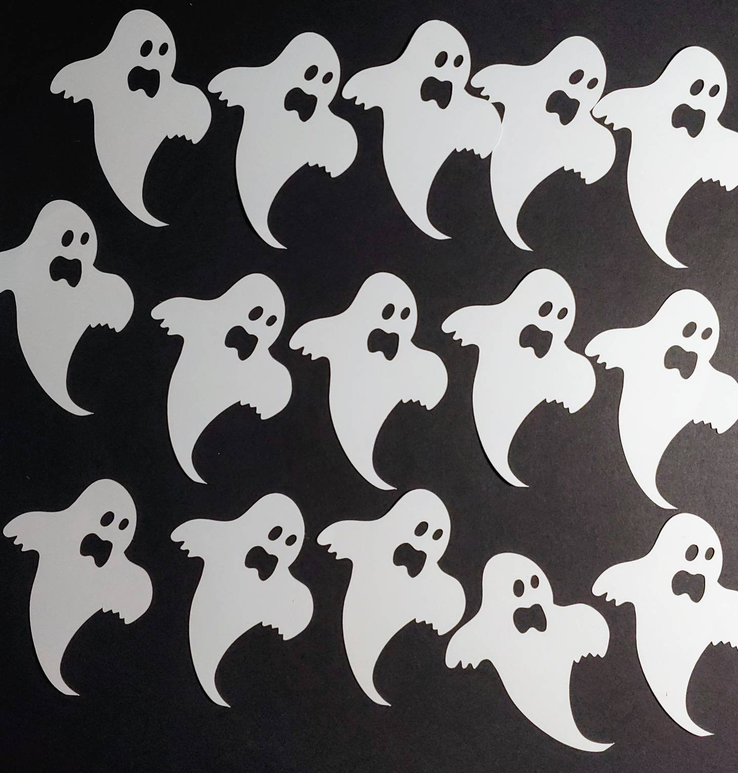 15 Pack of 2.5inch Die Cut White Paper Ghosts, Cardstock Ghosts ...