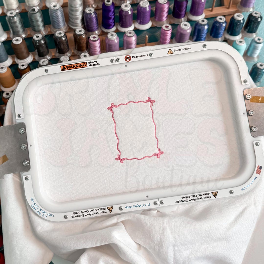 Bow Frame | Machine Embroidery Design. TWO SIZES. - Etsy