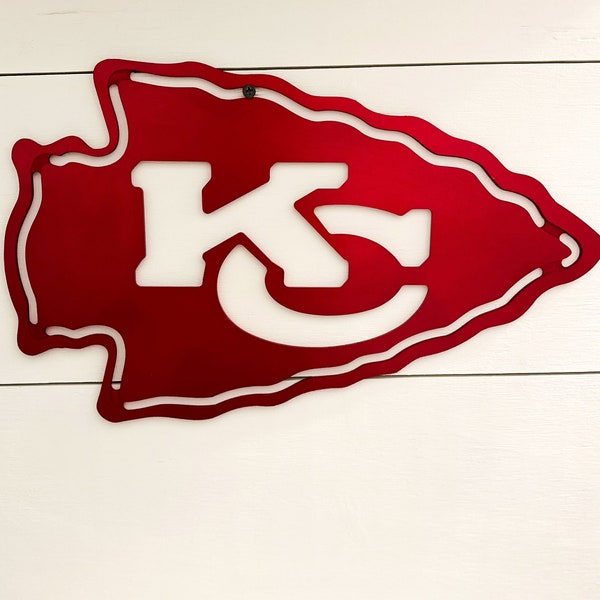 Kc Chiefs Metal Sign - Etsy