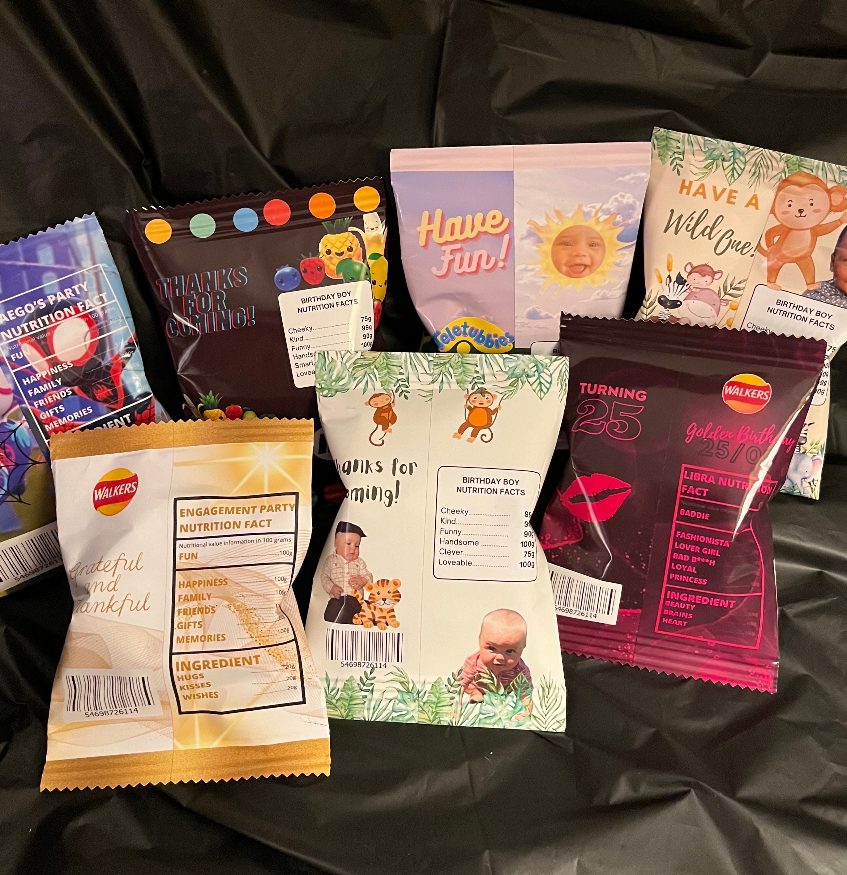 Custom Designed Filled Party Favour Crisp Packet / - Etsy UK