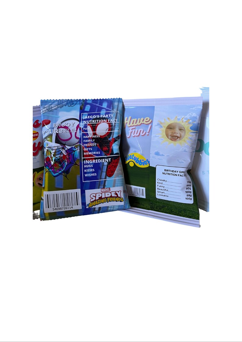Custom Designed Filled Party Favour Crisp Packet / - Etsy UK