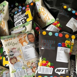 Custom Designed Filled Party Favour Crisp Packet / Personalised ...