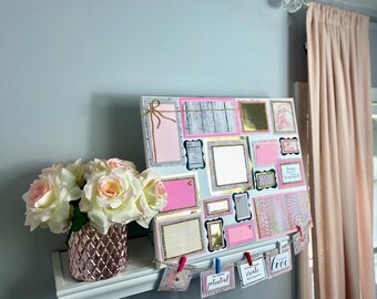 Vision Board Kit, Pre-assembled Comes With a 16 X 20 Inch Hand Painted ...