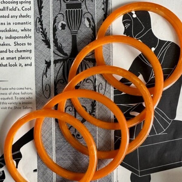 Orange Bakelite - Etsy