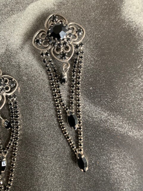 Rj Graziano Black Earrings Fringe