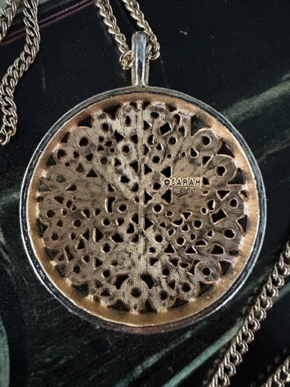 Sarah 70s Gold Round Modern Design Pendant, Sarah Cov… - Gem