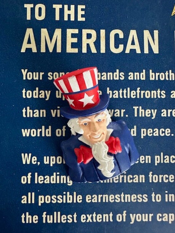 Uncle Sam Pin, Vintage Uncle Sam Pin, Vintage Patriot… - Gem
