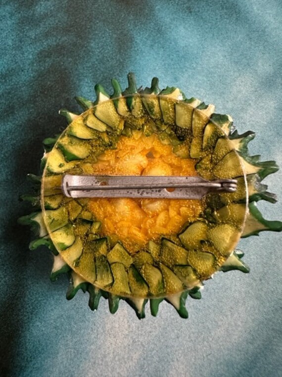 40s Shell and gar Fish Scale Brooch, Vintage Fish Sca… - Gem