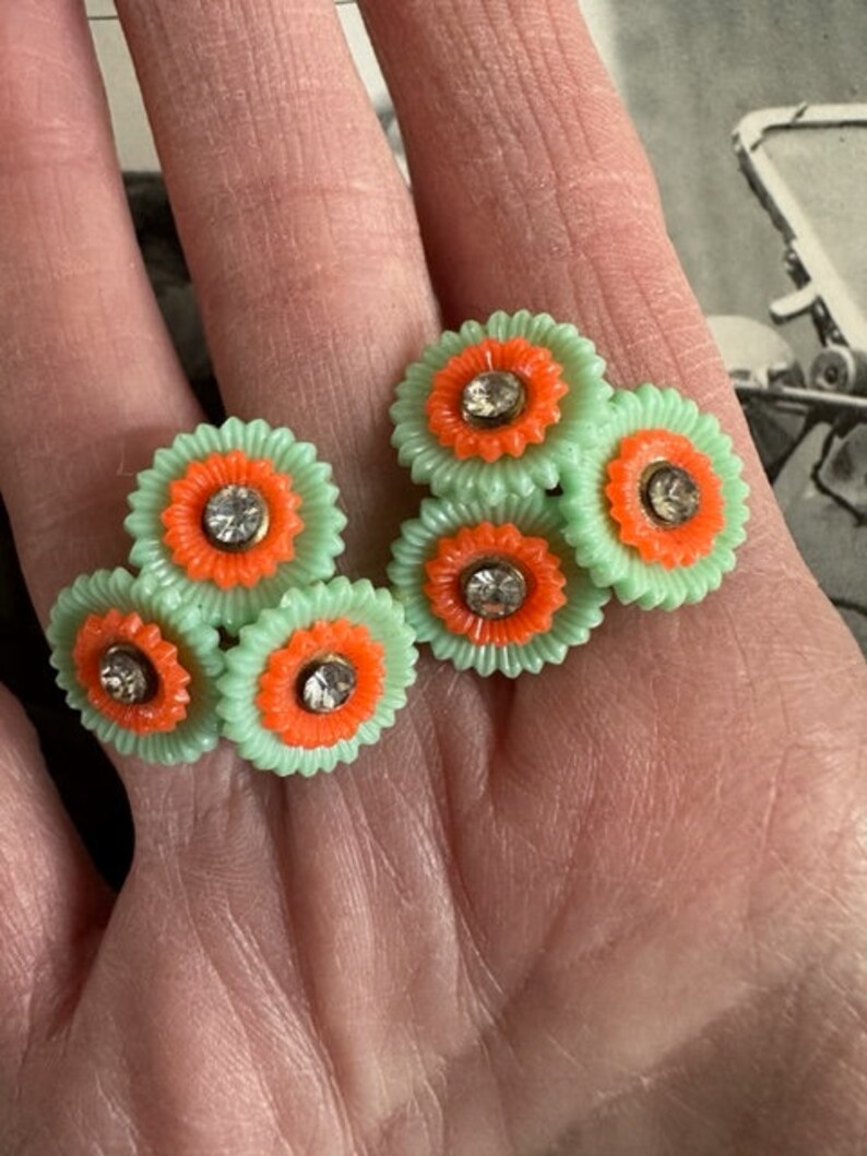 1940s Celluloid Celluloid Screw Back Earrings 40s Celluloid - Etsy