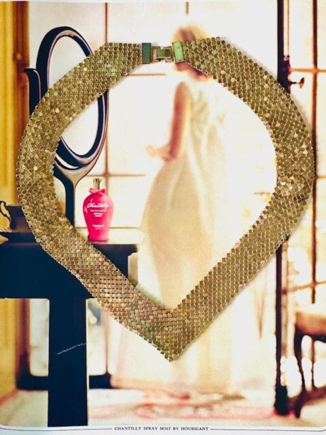 Gold Mesh Necklace, Gold Chain Mail Necklace, Mesh Jewelry, Mesh ...