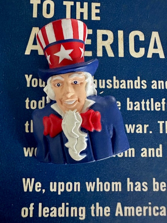 Uncle Sam Pin, Vintage Uncle Sam Pin, Vintage Patriot… - Gem