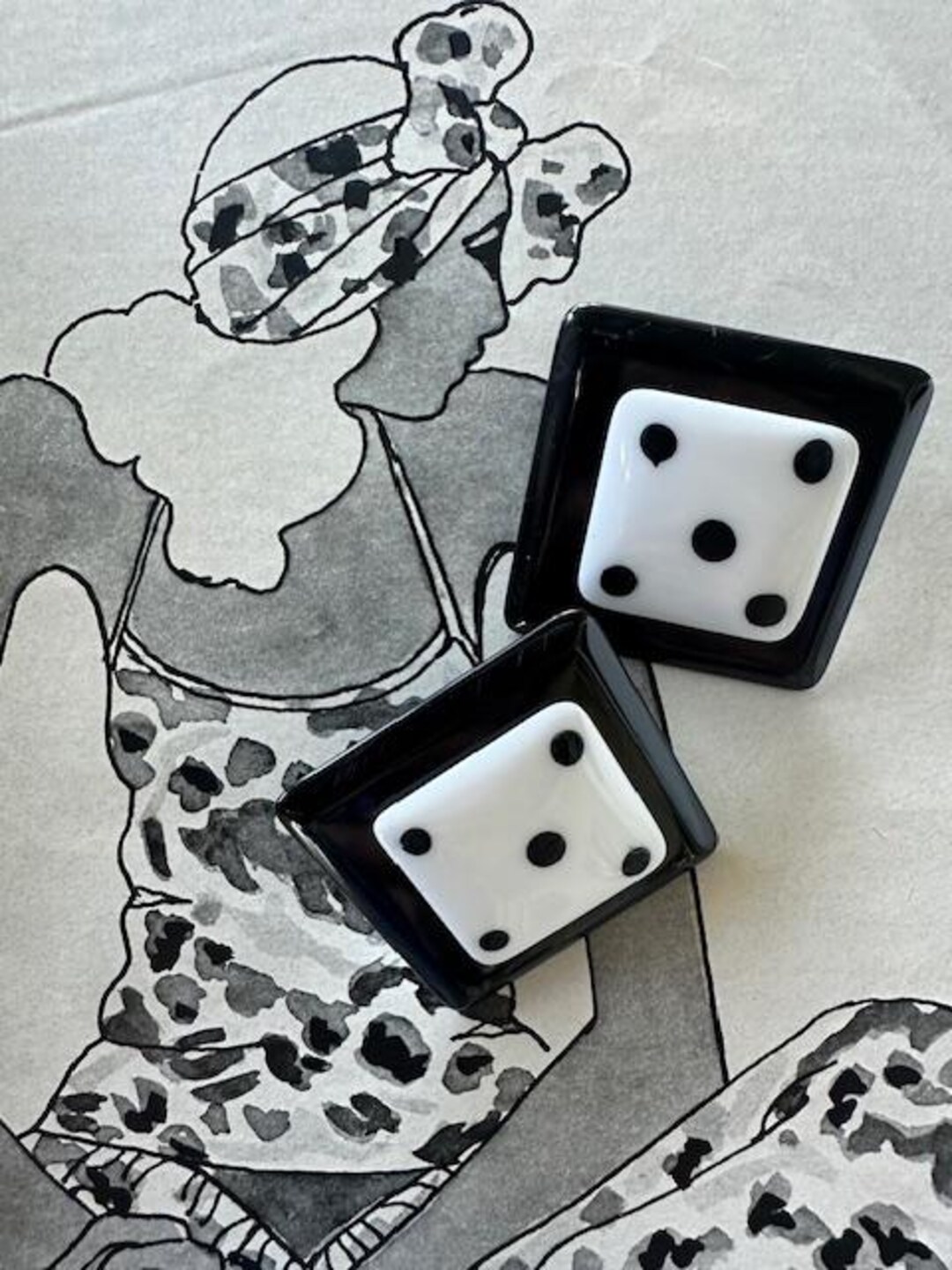 1980s Large Dice Lucite Earrings, 80s Large Square Dice Earrings, 1980s ...