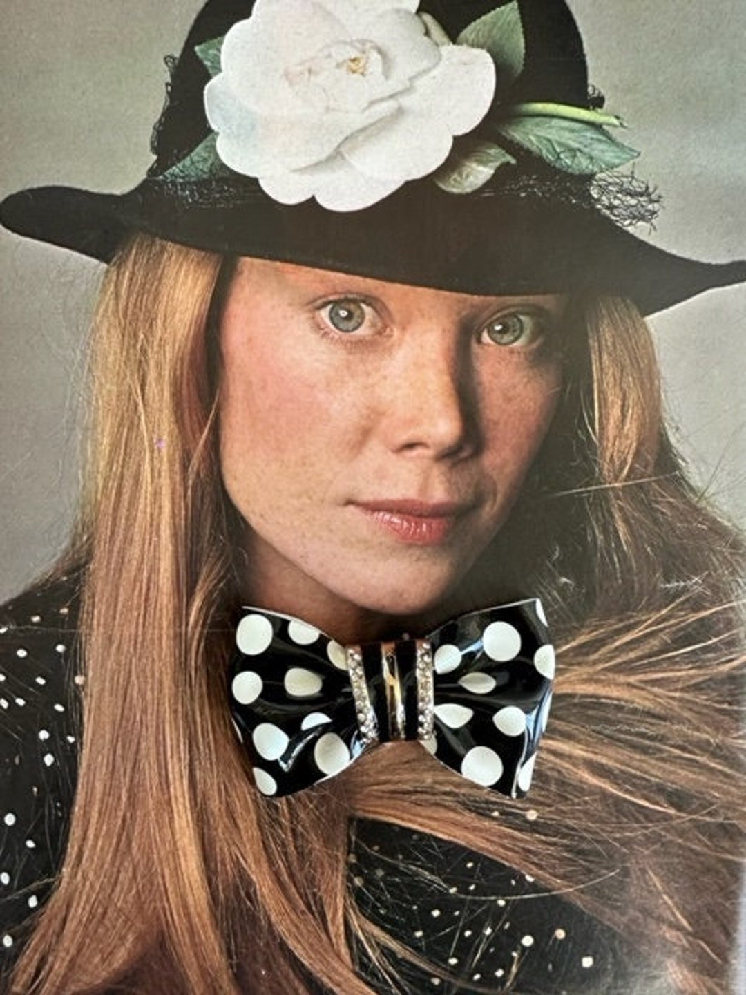 Original 80s Women's Patent Leather Bow, Vintage Patent Leather Bowtie ...