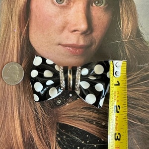 Original 80s Women's Patent Leather Bow, Vintage Patent Leather Bowtie ...