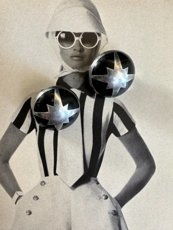 vintage unique star button - Gem