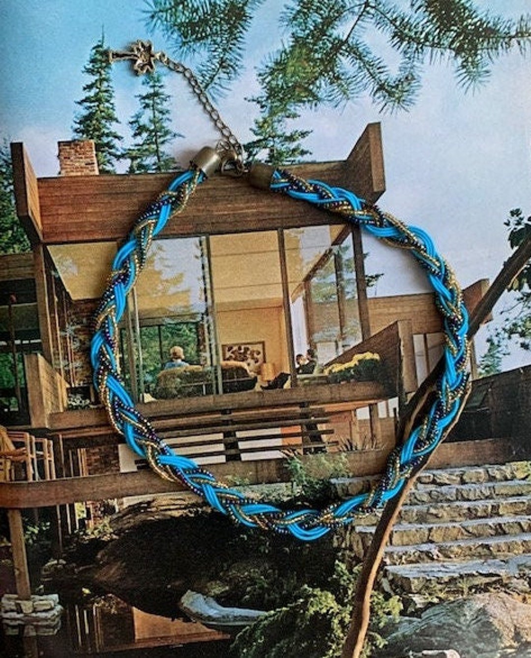 1970s Braided Bead Necklace, 70s Necklace, 70s Hippie Jewelry, Hippie ...