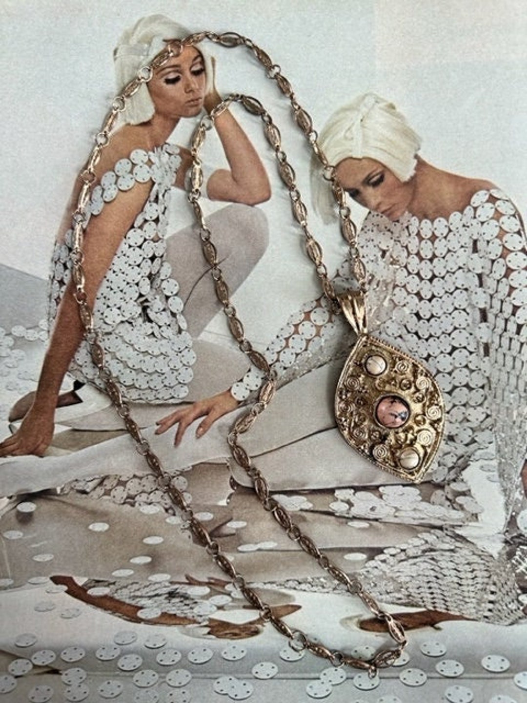 60s Molded Metal Pendant, 60s Pendants, 60s Necklaces, 60s Jewelry ...