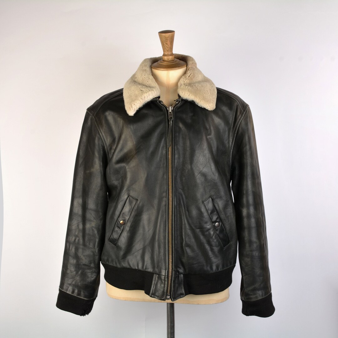 Vintage French Leather Jacket Circa 1980 - Etsy