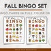 Fall Bingo Printable Bingo Cards Bingo Game Download Bingo Cards for 30 ...