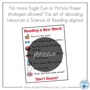 Science of Reading Decoding Strategies | Decoding Bookmarks & Posters ...