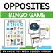 Opposites Bingo | Printable Bingo Cards | Bingo Game Download | Bingo ...