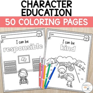 Social Skills Coloring Pages, Manners Coloring, Character Education ...