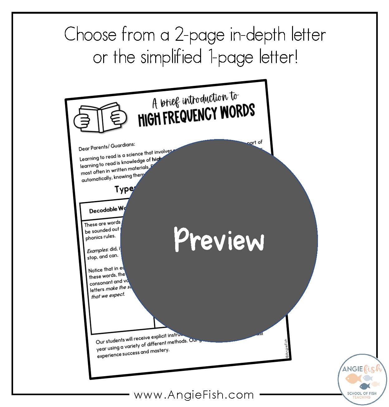 Science of Reading Heart Words Parent Information Letter | SOR Heart ...