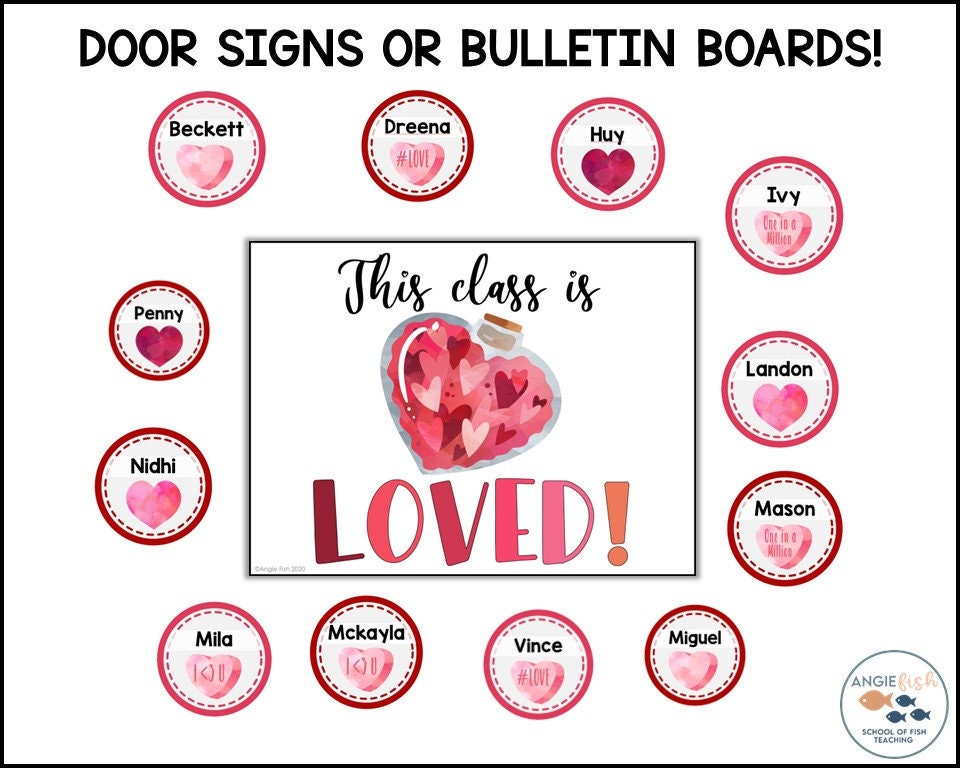 Valentine's Day Door, Classroom Door Decoration, Classroom Door Signs ...