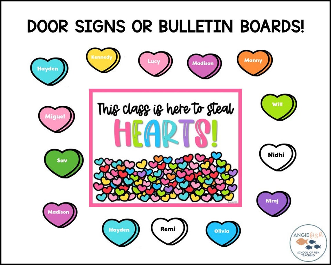 Valentine's Day Door, Classroom Door Decoration, Classroom Door Signs ...
