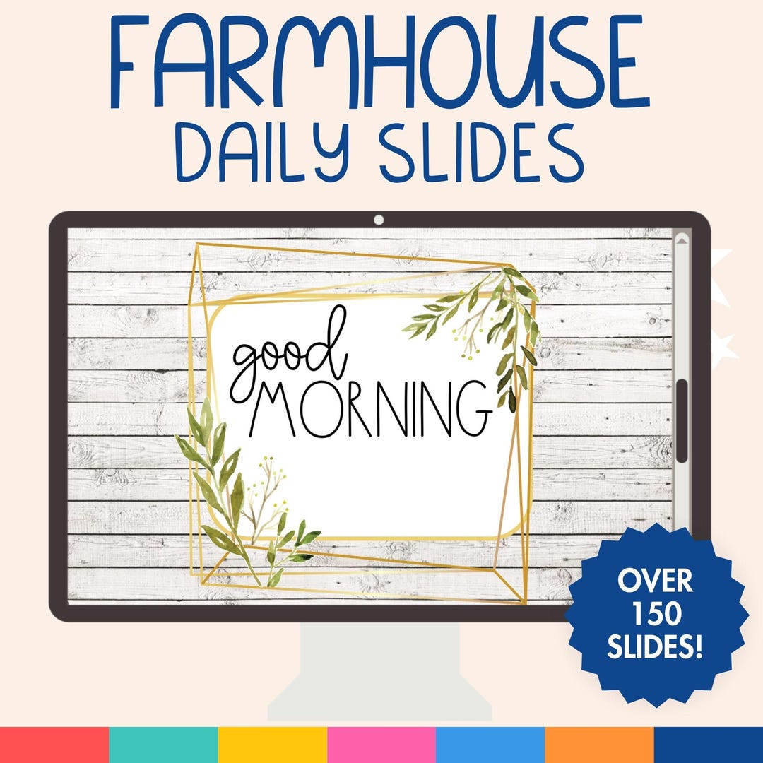 Farmhouse Teacher Slides Template, Classroom Decor (google Slides) - Etsy