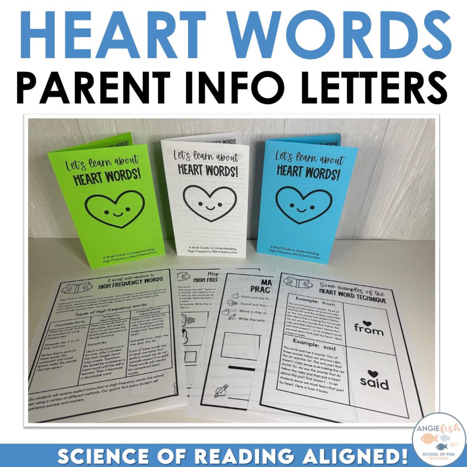 Science of Reading Heart Words Parent Information Letter | SOR Heart ...