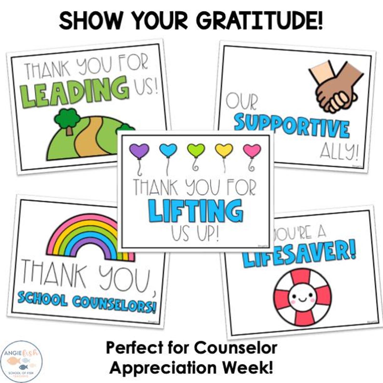 School Counselor Appreciation Posters, Cards, and Coloring Pages (PDF ...