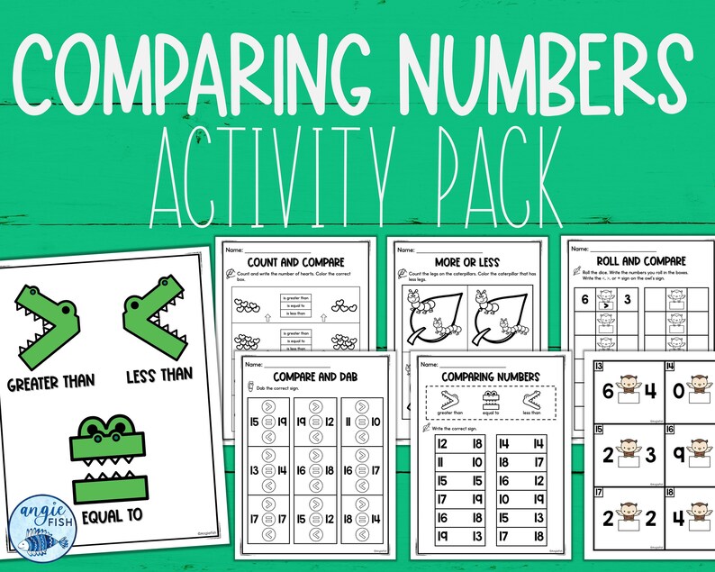 Kindergarten Worksheets | Comparing Numbers | Kindergarten Math ...