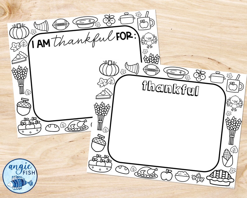 Thanksgiving Placemats for Kids | Thanksgiving Coloring | Thankful ...