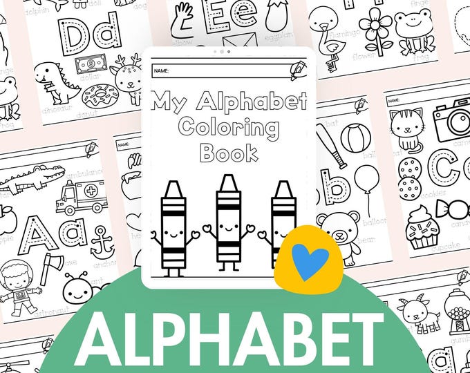 Alphabet Coloring Pages for Preschool and Kindergarten, Printable ABC ...