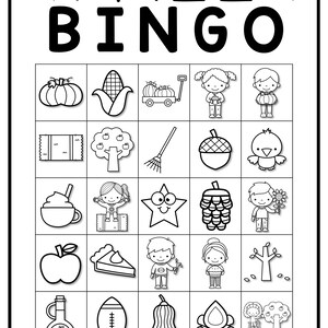 Fall Bingo | Printable Bingo Cards | Bingo Game Download | Bingo Cards ...
