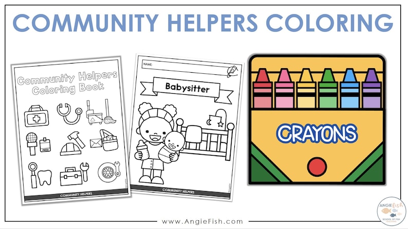 Community Helpers Coloring Pages, Preschool Kindergarten (digital ...