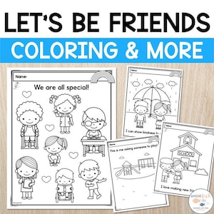 Friendship Coloring Pages, Friendship Coloring, Character Education ...