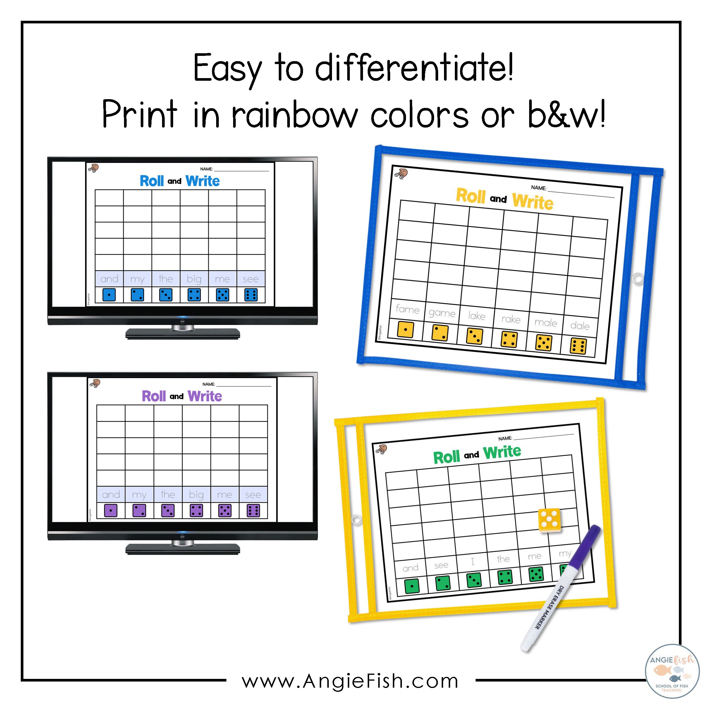 Roll and Write | Make Your Own Game | Editable Roll and Write | Roll ...