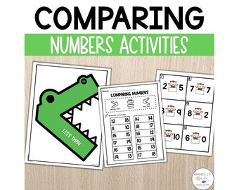 Crocodile Comparison Worksheets greater Than, Less Than, Equal To - Etsy