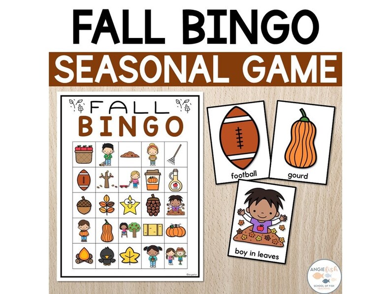 Fall Bingo | Printable Bingo Cards | Bingo Game Download | Bingo Cards ...