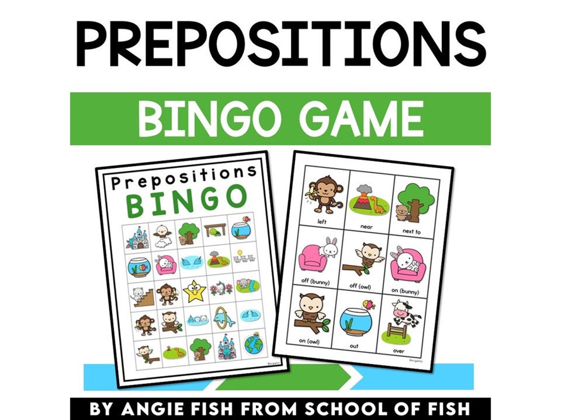 Prepositions Bingo | Printable Bingo Cards | Bingo Game Download ...