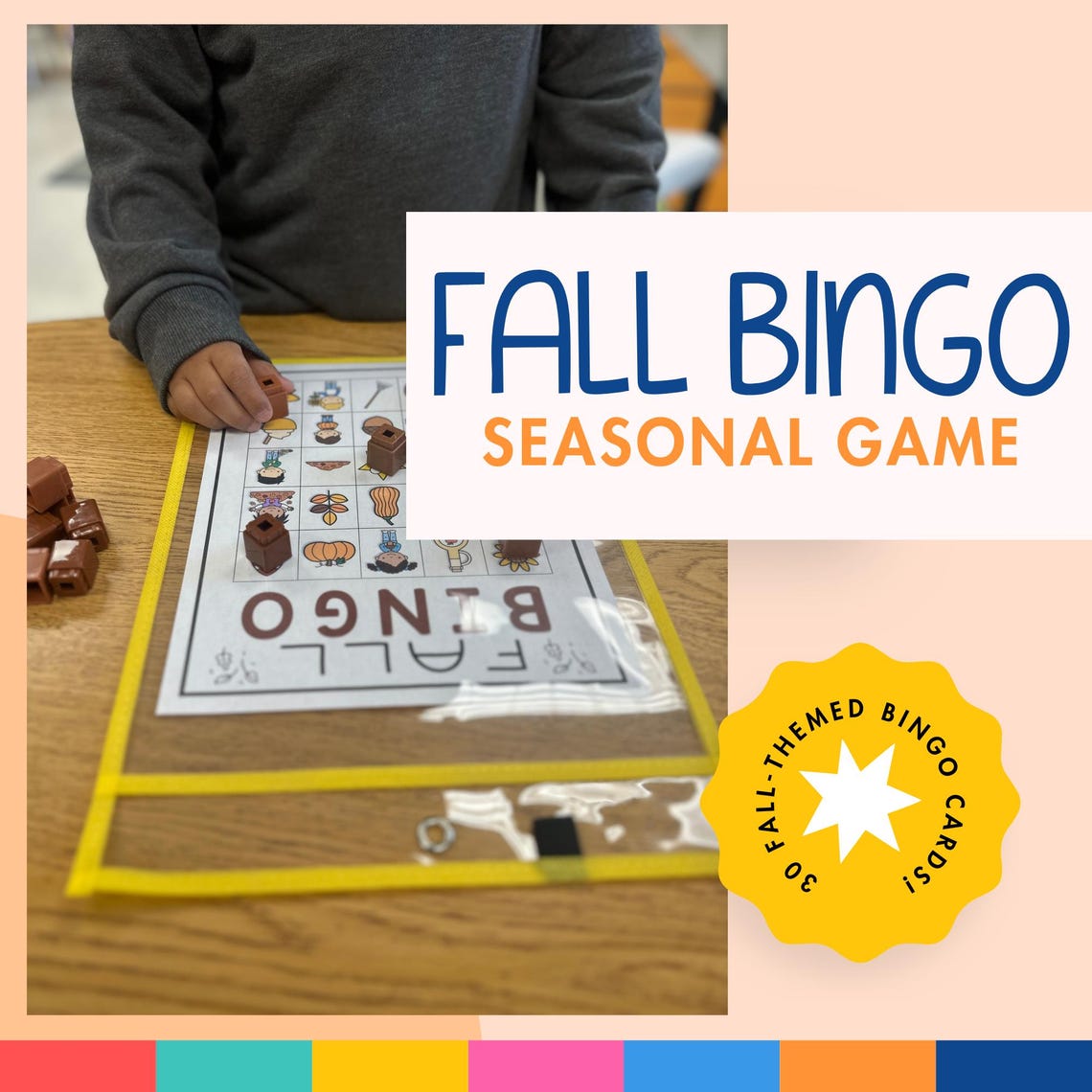 Fall Bingo, Fall Bingo Game, Printable Bingo Cards, Bingo Game Download ...