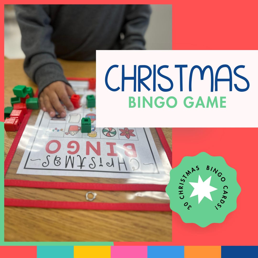 Christmas Bingo Game | 30 Printable Bingo Cards (digital Download) - Etsy
