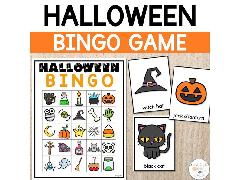 Halloween Bingo, Printable Bingo Cards, Bingo Game Download, Bingo ...